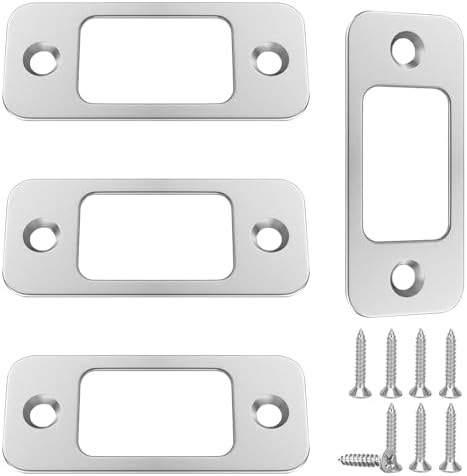 Deadbolt Strike Plate Door Backplate 1-1/8" x 2-1/4" Round Corner ...