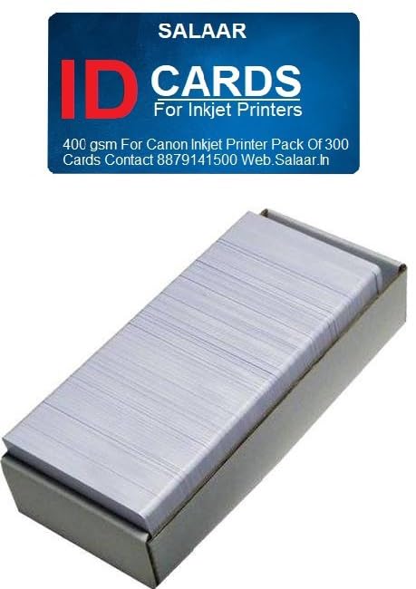 SALAAR Plain White PVC ID Cards for Canon G1000, G2000, G2010, G3000 ...