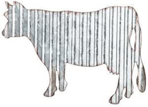 Amazon.com: Corrugated Metal Cow Wall Farmhouse or Farm Decor