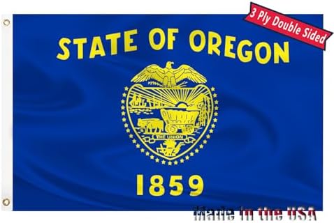 Amazon.com : Oregon State Flag 3x5 Outdoor Double Sided 3 Layers ...
