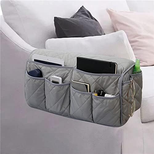 Luxurious Chenille Sofa Armrest Organiser with 3 Side Pockets ...