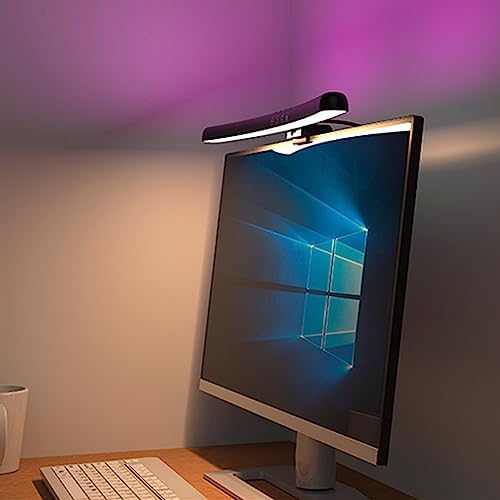 Amazon.com: Computer Monitor Lamp, Curved Monitor Light Bar, Stepless ...