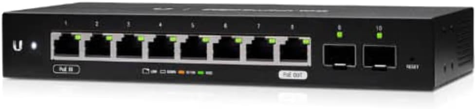 Amazon.com: Ubiquiti EdgeSwitch 10X, 10-Port Gigabit Switch with Poe ...