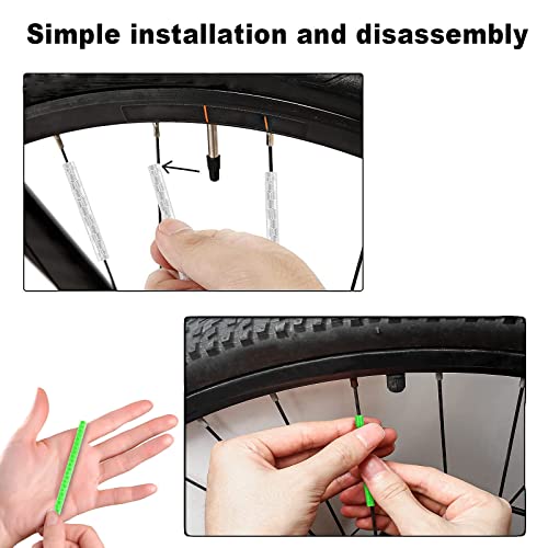 72 Pieces Reflective Strips for Bicycle Wheels, Visibility Spoke ...