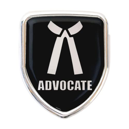 Pinzu 3D 3X2.5 Metal Chrome Sticker Advocate Badge for Cars, Bikes ...