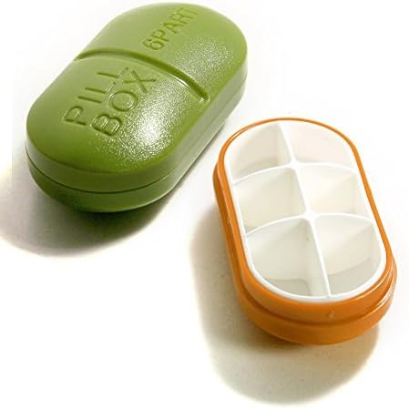 Amazon.com: GLIVE (LABEL) Portable 6-Slot Capsule Shape Pill Medicine ...
