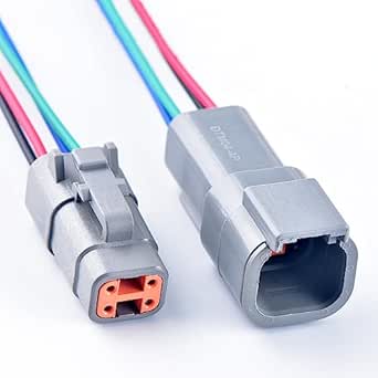 Amazon.com: DECKBU 4 Pin Automotive Sealed Electric Plug Male Female ...