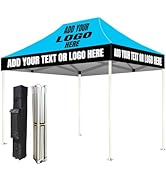 Amazon.com : HILLICON Custom Canopy Tent 10x10 with Logo, Personalized ...