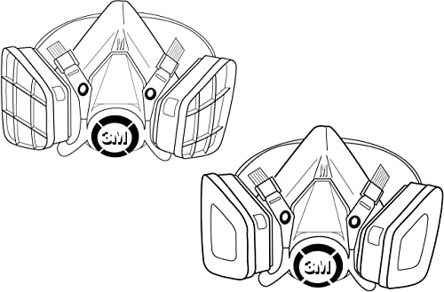 3M Disposable Respirator, Half Face Piece Assembly 5301, Organic Vapor ...