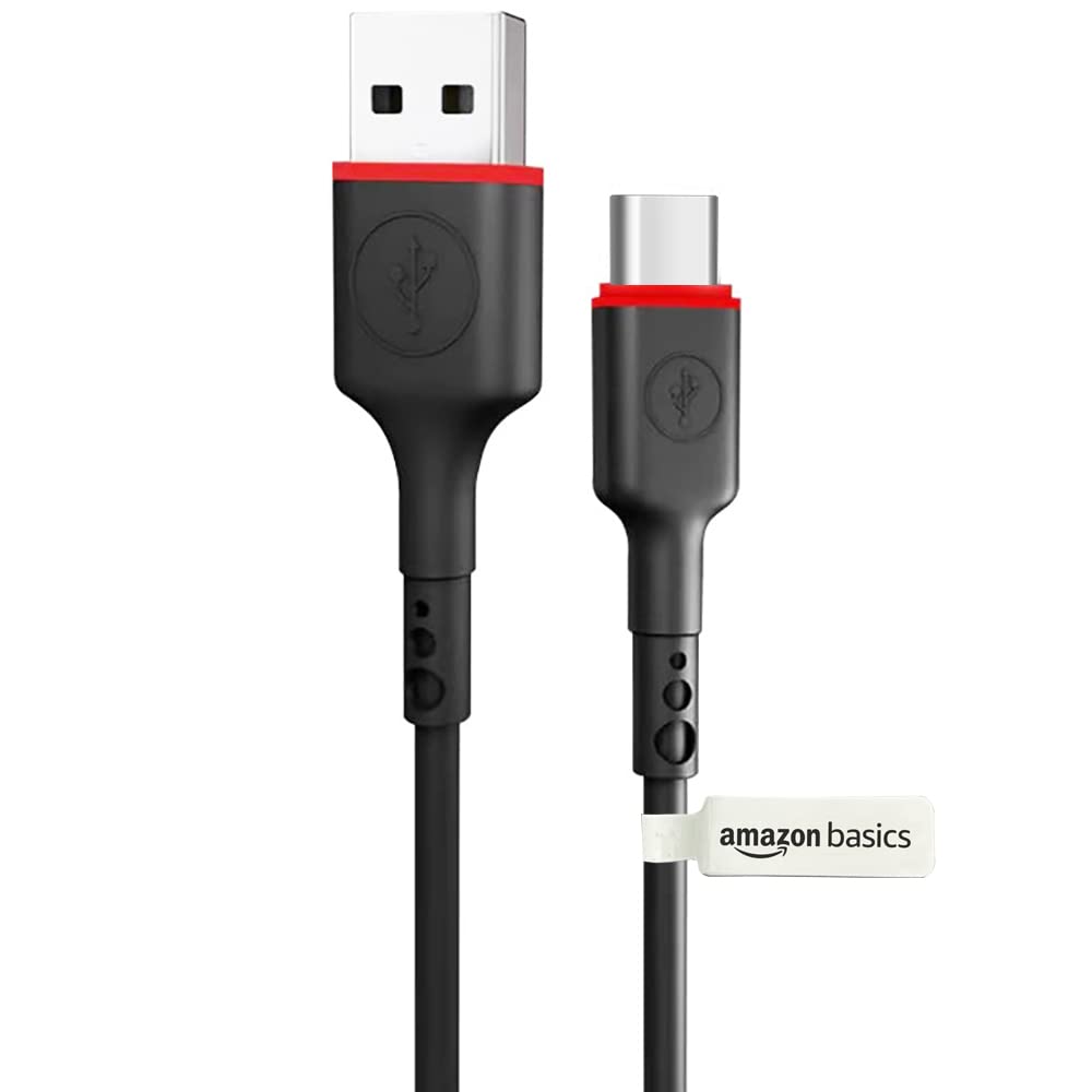 AmazonBasics TPE USB-A to Type C Cable, Tangle-free with 3A Rapid ...