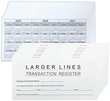 Amazon.com : 26 Pack Checkbook Register, Check Registers for Personal ...