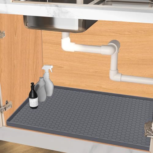 Amazon.com: Jacooxi Under Sink Mat 37 x 22 for Kitchen Waterproof ...