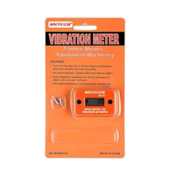 NKTECH NK-V1 Vibration Hour Meter Wireless - Waterproof Hour Meter for Generator Gas Diesel ...