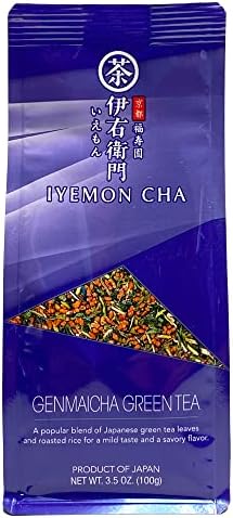 Amazon.com : Iyemon Cha Genmaicha Green Tea, 100g roasted rice green tea from Japan : Grocery ...