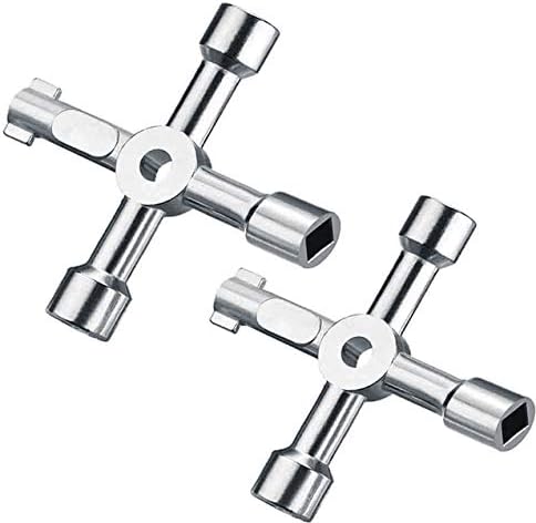 Maveek Utility Key, 2 Pack Silver 4-Way Multi-Functional Cabinet Box ...
