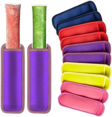 Amazon.com: Reusable Ice Popsicle Holders - MAQIHAN 10 PCS Ice Pop ...