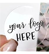 Amazon.com: Custom Stickers Clear Transparent Gold Foil Personalized ...