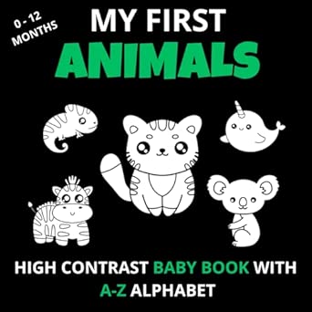 My first Animals high contrast baby book for newborns 0–12 months ...