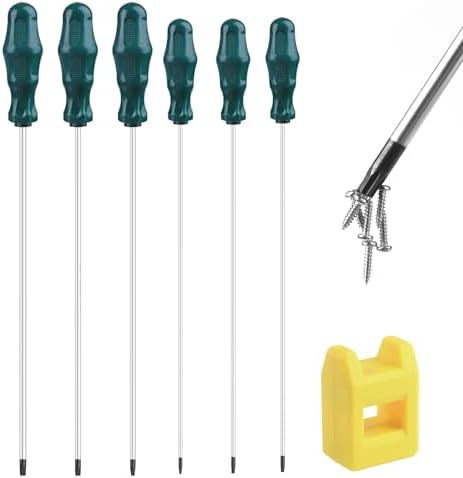 Amazon.com: Extra Long Magnetic Torx Screwdriver Set, 6-Piece 12in T10 ...