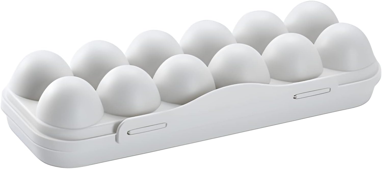 Joyeee Eierhalter Kühlschrank 12 Raster Eier Aufbewahrungsbehälter Case ...