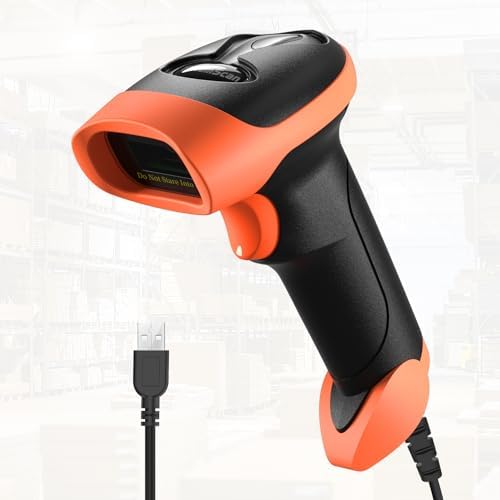 Amazon.com : OBZ 1D 2D Barcode Scanner with Stand, USB Wired Handheld ...