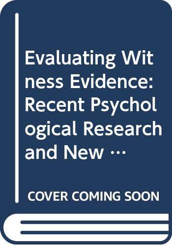 Amazon.com: Evaluating Witness Evidence: Recent Psychological Research ...