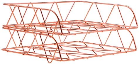 Amazon.com: 4 Pack White Stackable Paper Trays for Letter Documents ...