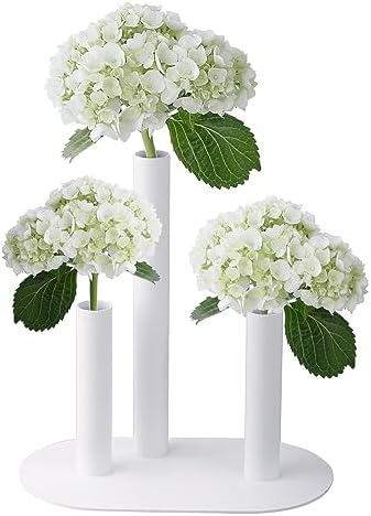 Amazon.com: Gartely Exquisite Table Stem Vase, Stainless Steel, White ...