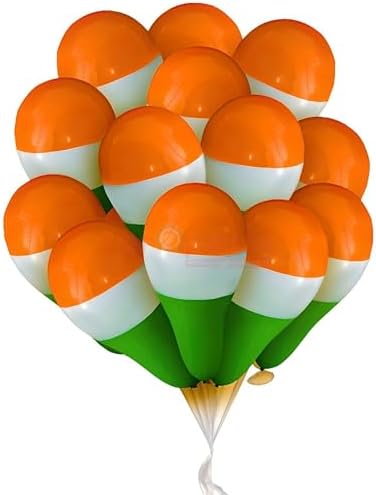 Propsicle 50 Pcs Tricolour Balloon Republic Day Decoration Item Tiranga ...