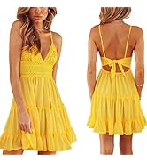 BNGD Women's Backless Bow Tie Short Dress 2025 Summer Models Sexy ...