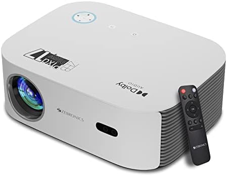 ZEBRONICS PIXAPLAY 55, Smart Projector, 8000 Lumens, 4K Support, 150 ...