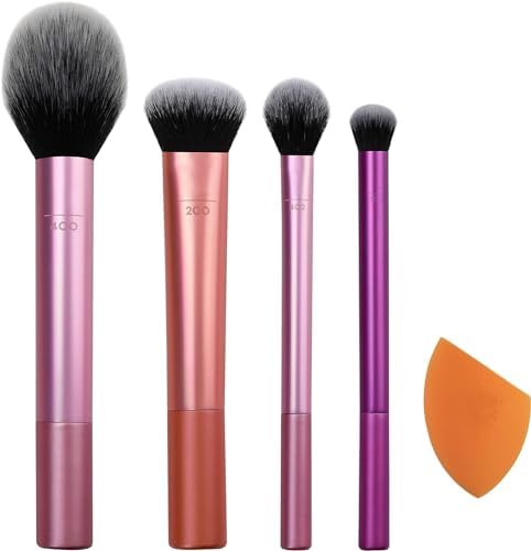 Amazon.com: DDZHSQ Everyday Essentials Makeup Brush Set, Includes 4 ...