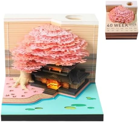 Amazon.com : 3D Desk Calendar 2025, Unique and Creative Paper Sculpture ...