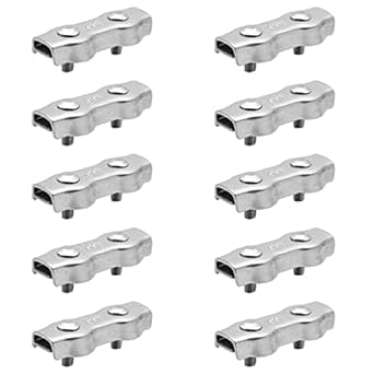 Amazon.com: Auvotuis 10Pcs M3 Wire Rope Clip Cable Clamps 304 Stainless ...
