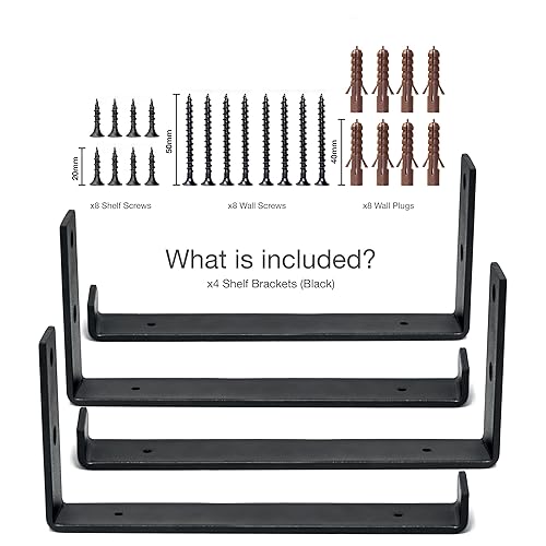 Top Notch Home and Living Heavy Duty Metal Shelf Brackets | Steel Up ...