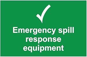 Emergency spill response equipment safety sign - Self adhesive sticker ...