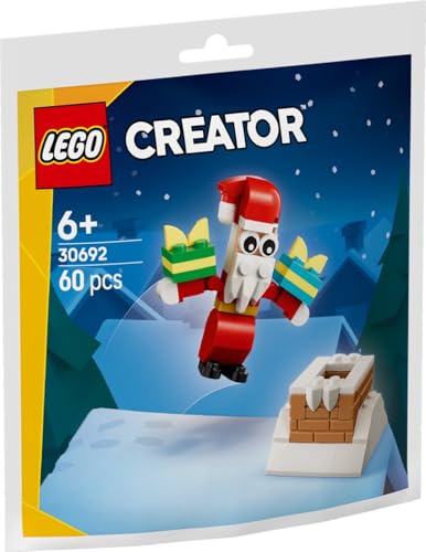LEGO Creator Christmas Chimney Fun with Santa, 30692, Holiday Building ...