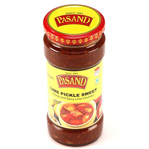 Pasand Lime Pickle (Sweet & Spicy Lime Chutney)| 450gm, Glass Bottle ...