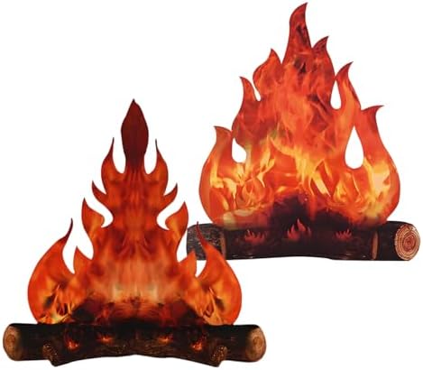 Amazon.com : Fake Campfire Decoration - 3D Cardboard Fake Fire ...