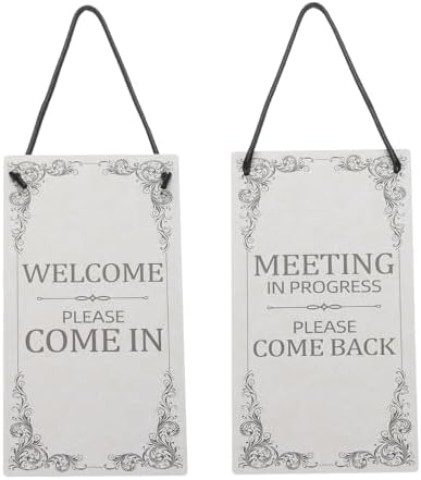 Amazon.com : PATIKIL Welcome Please Come in Door Hanger Sign, PVC ...