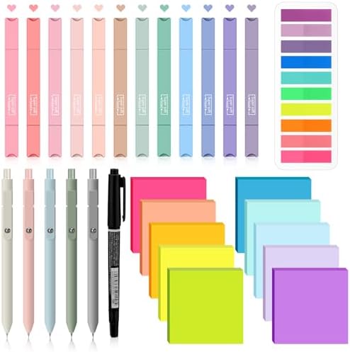Amazon.com : Jutom 29 Pcs Book Annotation Kit Aesthetic Highlighters ...