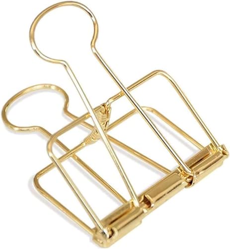 4Pcs Golden Hollow Out Long Tail Wire Binder Clips Paper Binder Clip ...