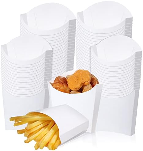 Amazon.com: HOIGON 100 Pack 5.5 oz French Fry Holder Bulk, Brown Paper ...