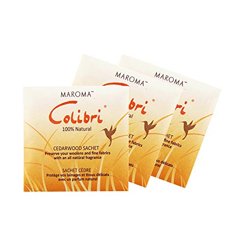 Maroma Colibri Square Sachets Packed by 3 - Cedarwood - 100% Natural ...
