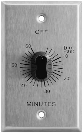 Intermatic FF5M 5-Minute Spring Loaded Wall Timer SPST No Hold ...
