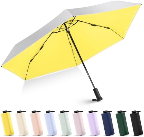 Mini Travel Umbrella - UPF 50+ Sun Protection Compact Manual Open Small ...