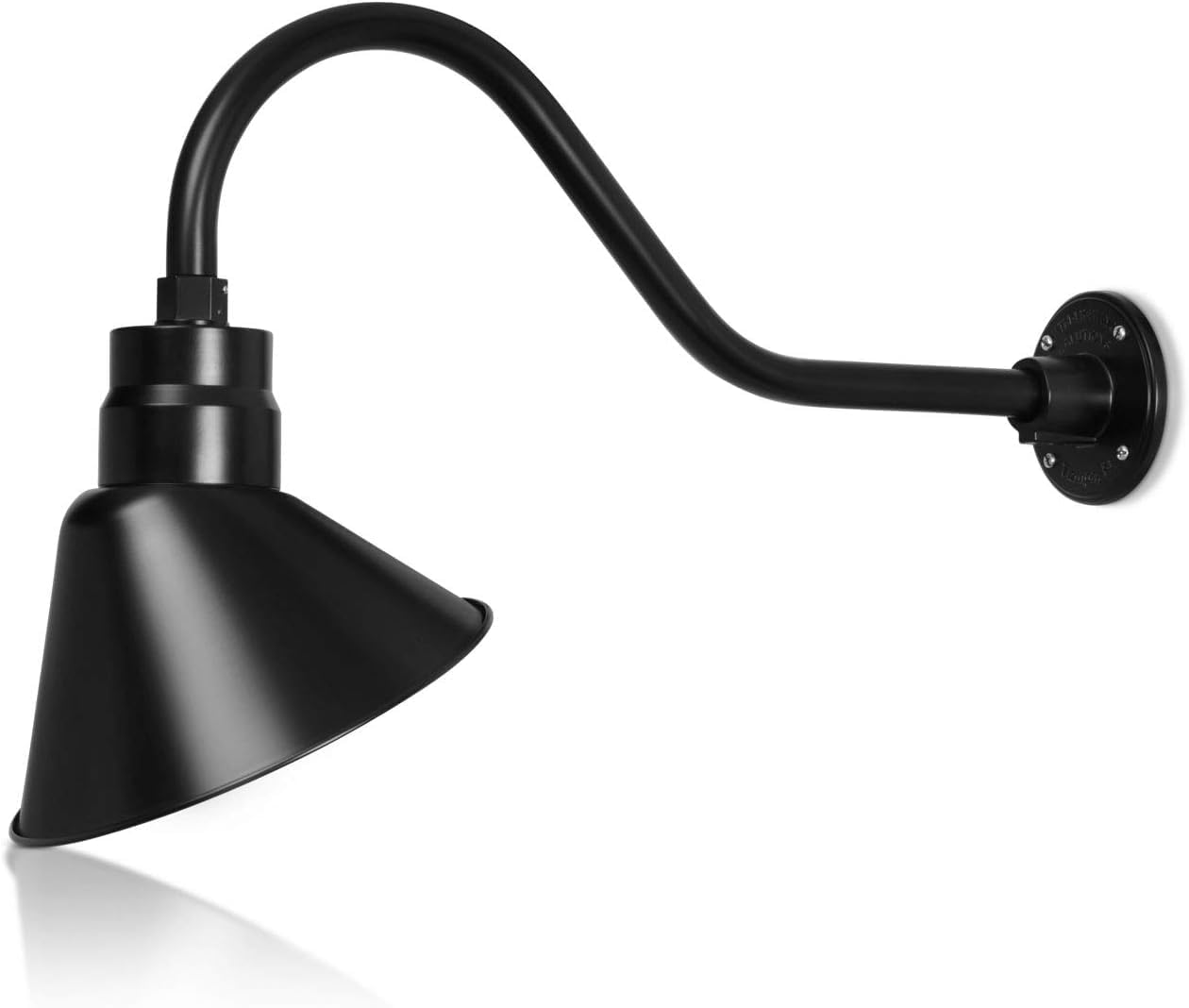 HE 10in. Satin Black Angle Shade Gooseneck Sign Light Fixture with 22in ...