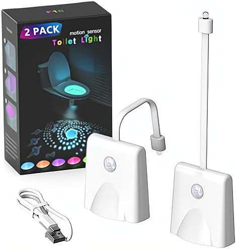 BLE Toilet Light Motion Sensor,16 Color Changing dimmable Bathroom ...