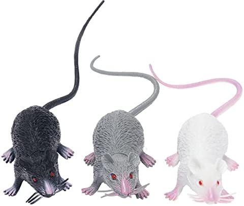 Amazon.com: EORTA 3 Pcs Fake Mice Lifelike Halloween Rats Decorations ...