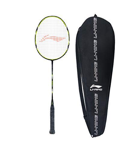 Li-Ning SS-20-G5 Carbon-Graphite Strung Badminton Racquet, S1 (Black ...